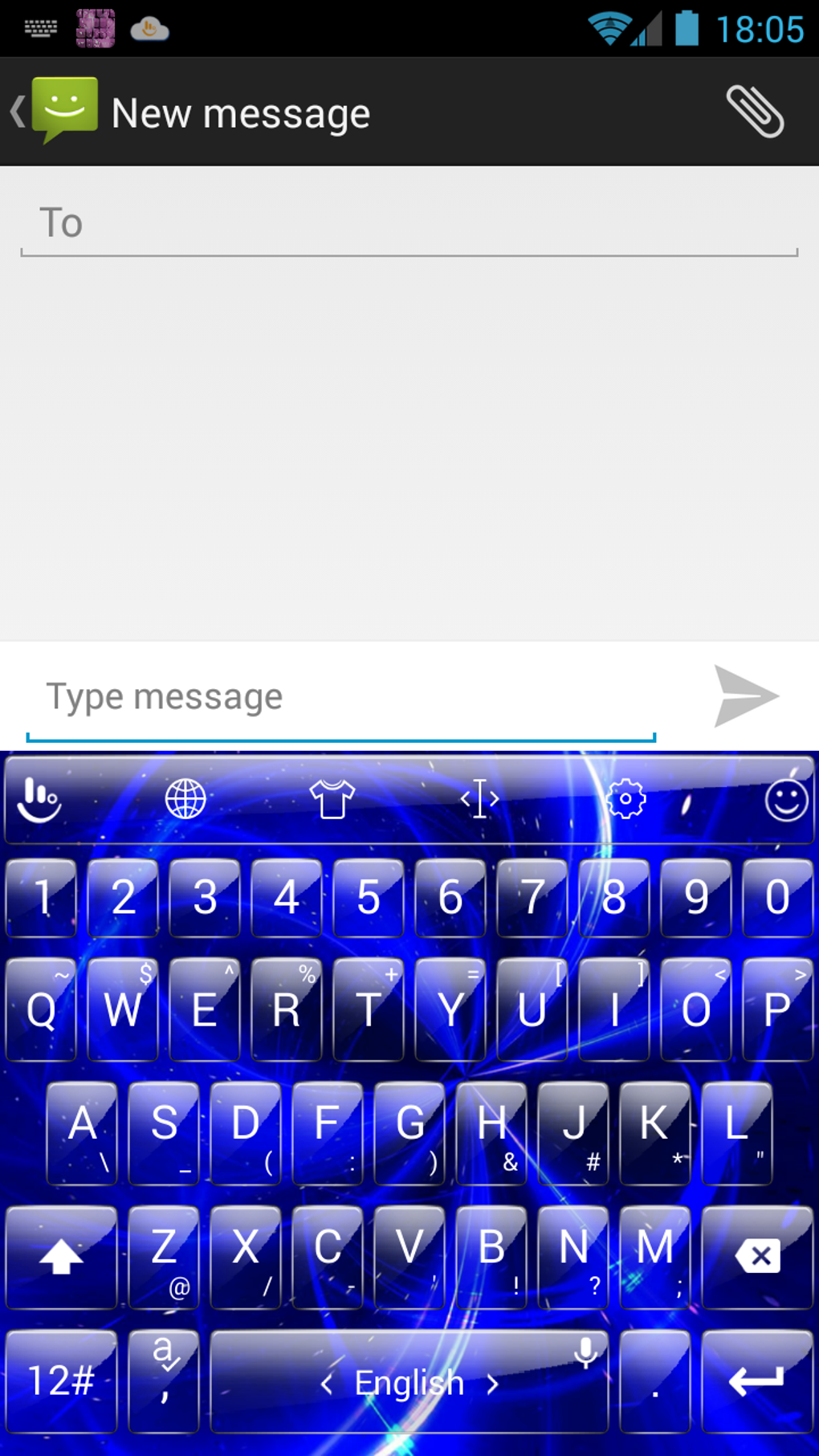 Keyboard Theme G Blue Galaxy APK para Android - Descargar