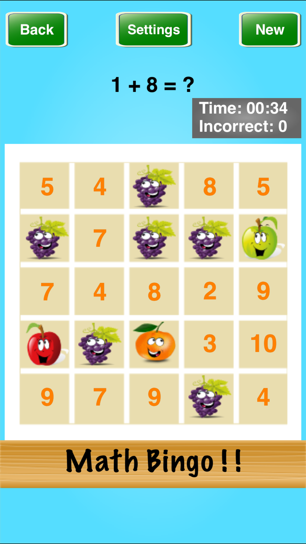 Math Bingo para iPhone - Descargar