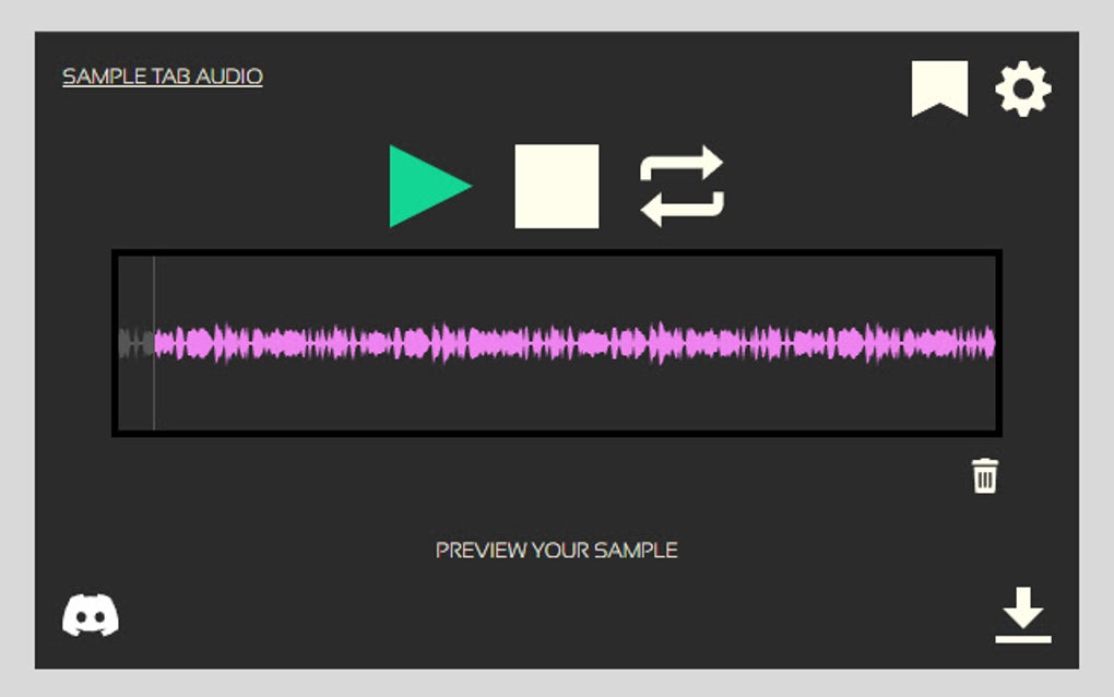 Sample Tab Audio สำหรับ Google Chrome - ส่วนขยาย ดาวน์โหลด
