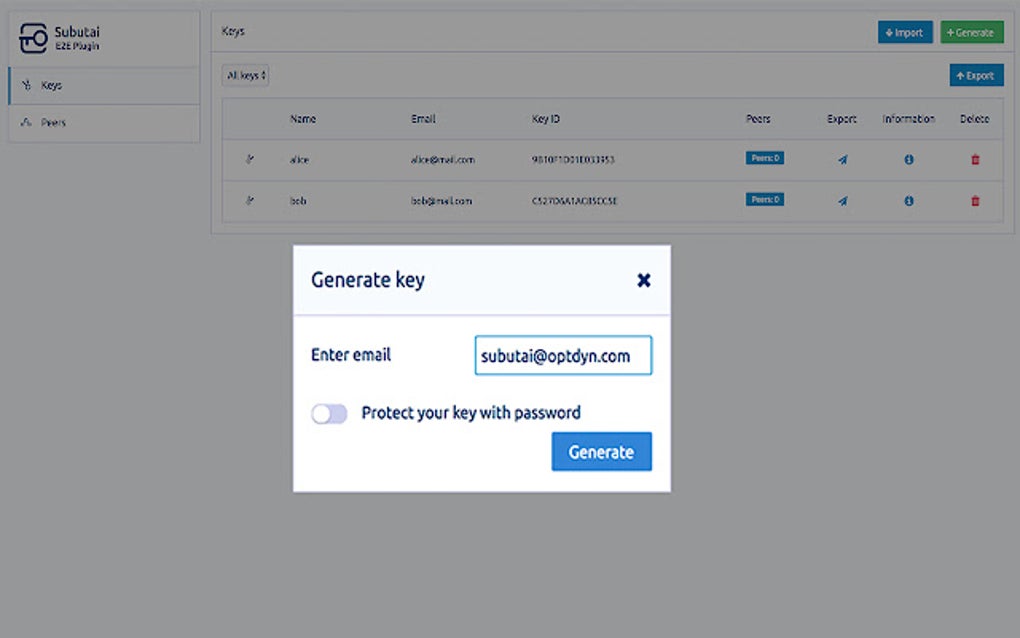 Subutai E2E Plugin for Google Chrome - Extension Download