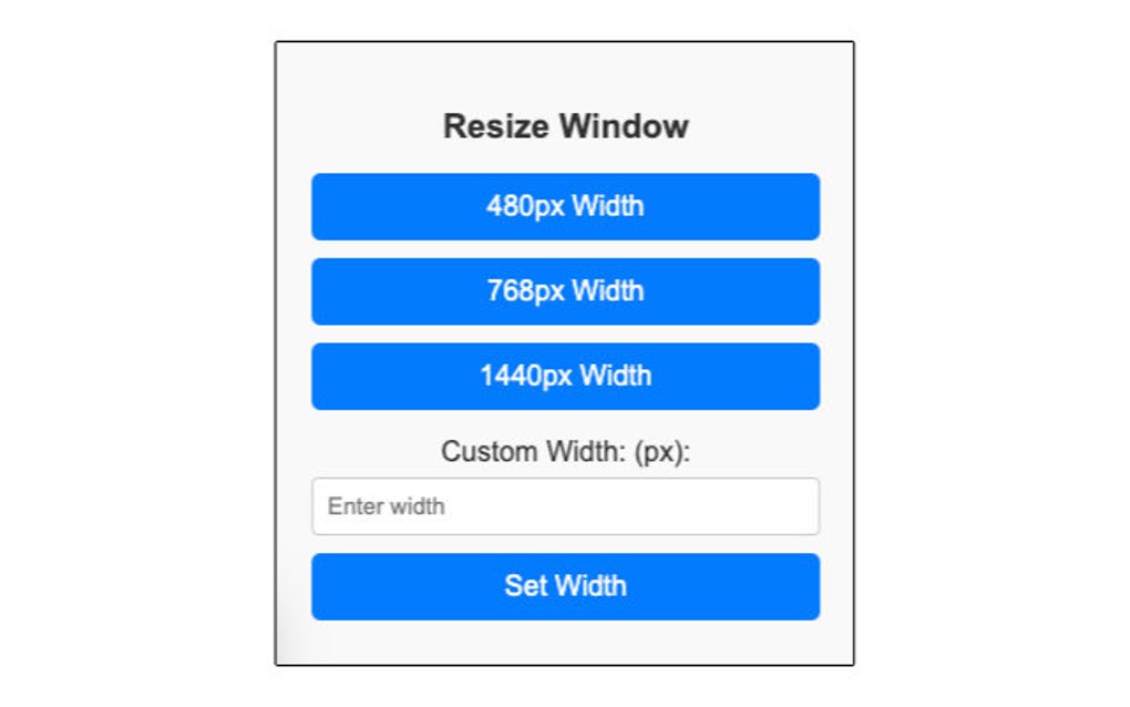 Resize Window – Quick & Easy Window Resizing สำหรับ Google Chrome ... Resize Window – Quick & Easy Window Resizing สำหรับ Google Chrome ...