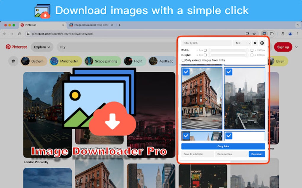 Image Downloader Pro Google Chrome 용 - 확장 프로그램 다운로드