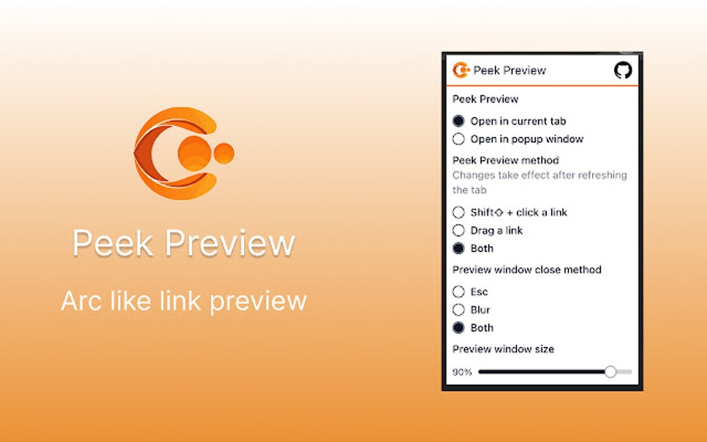 Peek Preview - Arc like link preview Google Chrome 용 - 확장 프로그램 다운로드