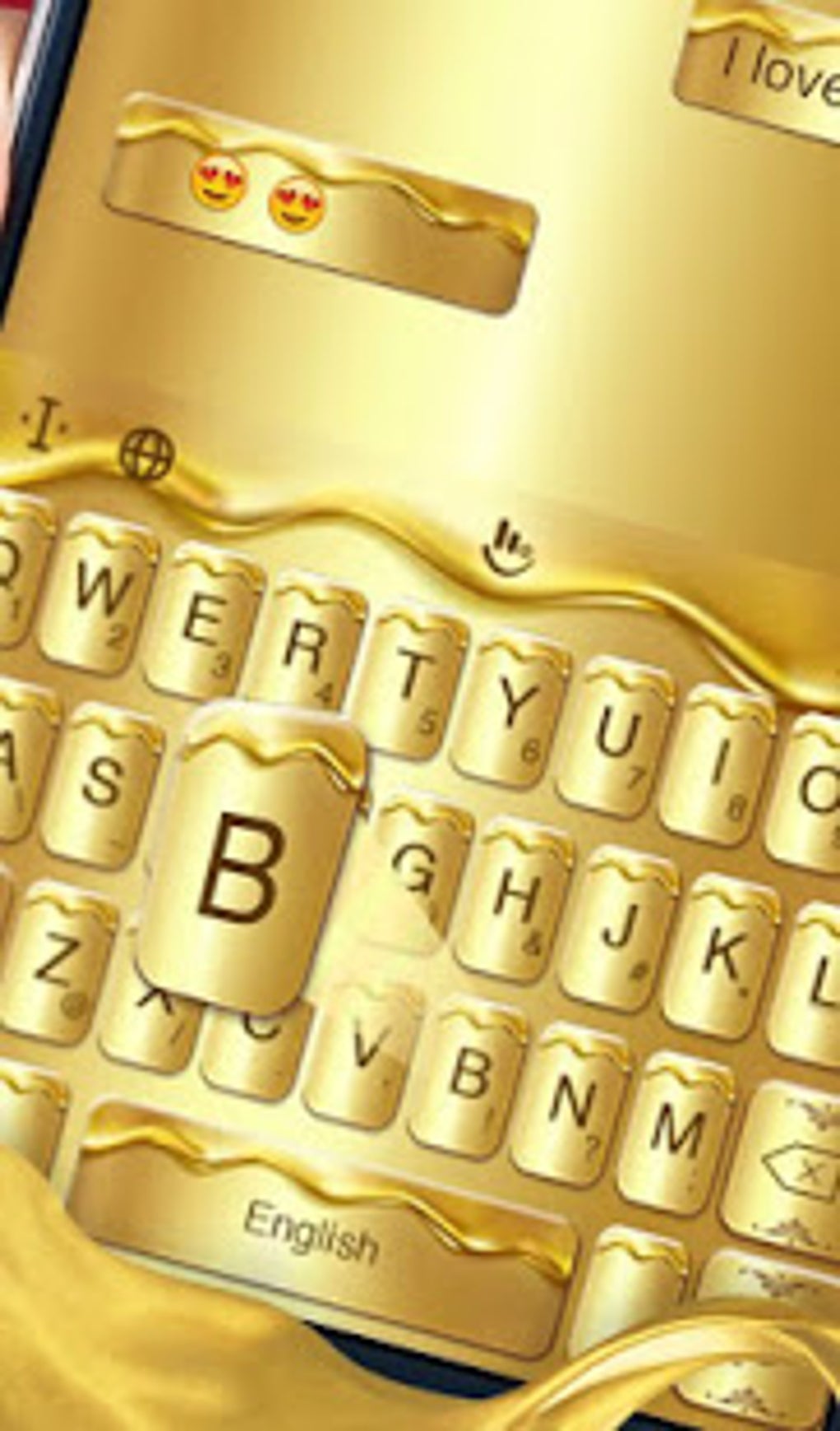 Golden Liquid Keyboard Theme para Android - Descargar