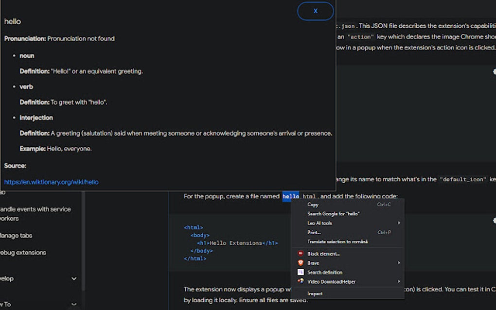 Define It (find the definition of any word) for Google Chrome - Extension Download