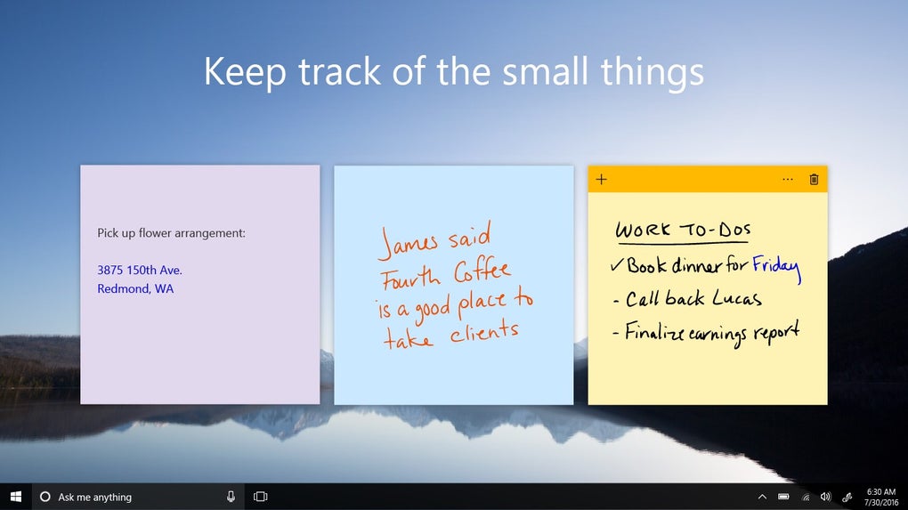 Microsoft Sticky Notes 