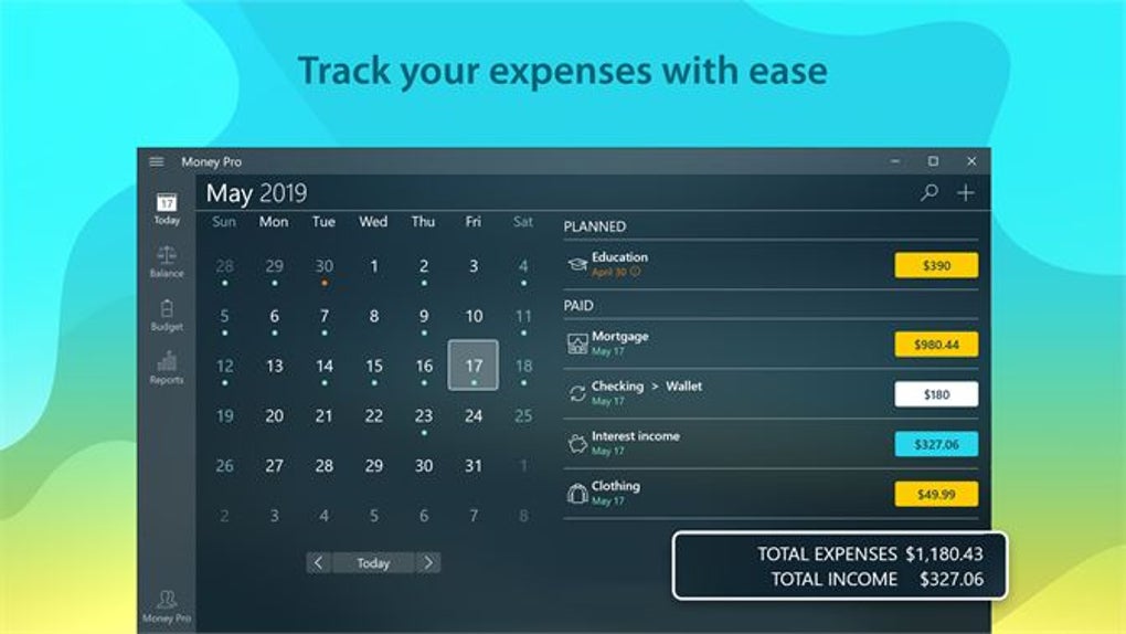 Money Pro Personal Finance Expense Tracker 
