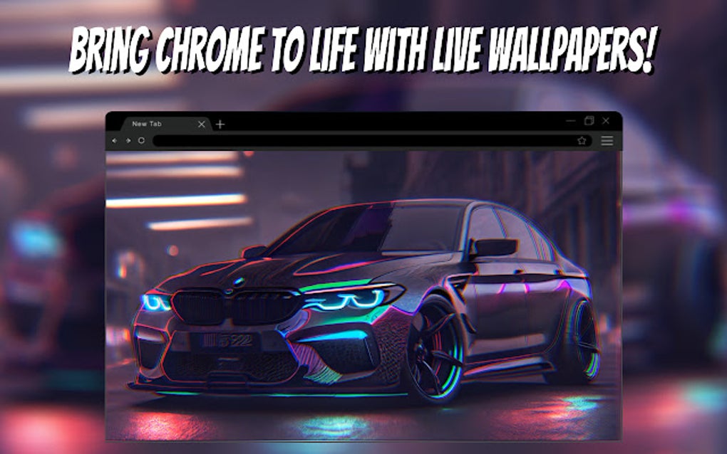Neon BMW Live Wallpaper New Tab para Google Chrome - Extensión Descargar