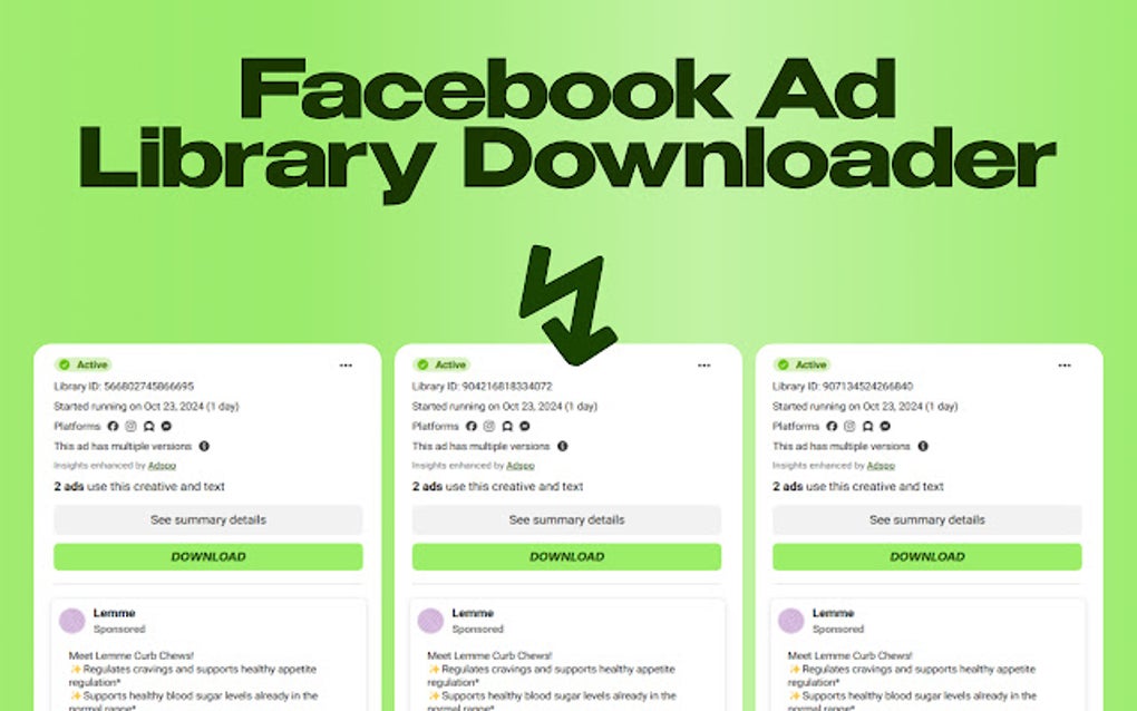 Facebook Ad Library Downloader for Google Chrome - Extension Download