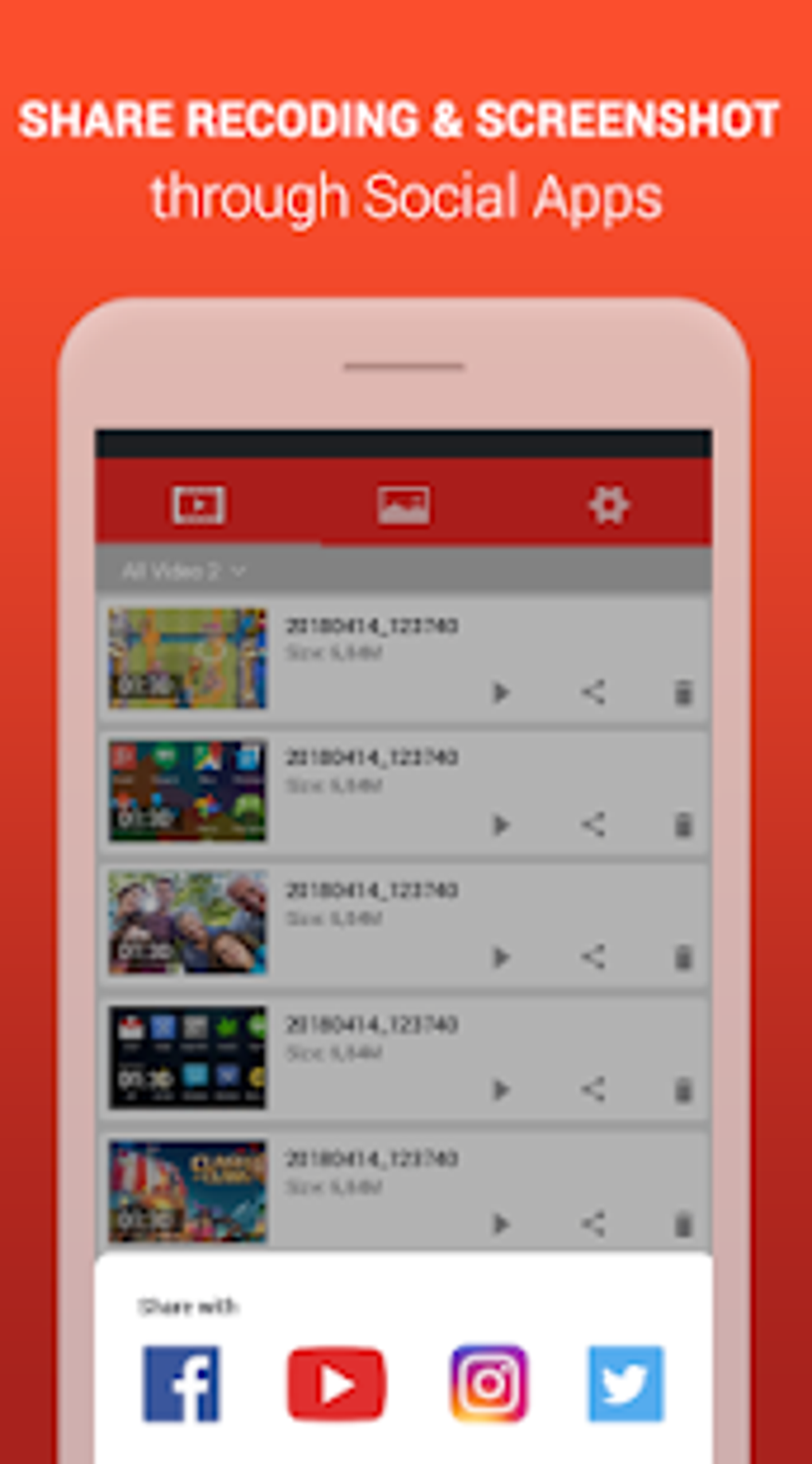 Screen recorder - Record game record video para Android - Descargar