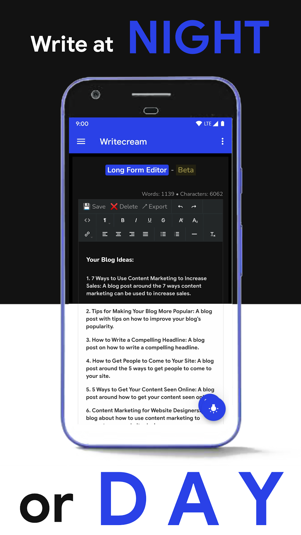 Writecream - AI Content Writer para Android - Download