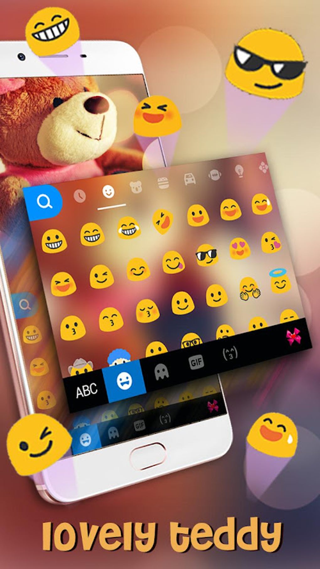 Lovely Brown Teddy Keyboard Theme APK for Android - Download