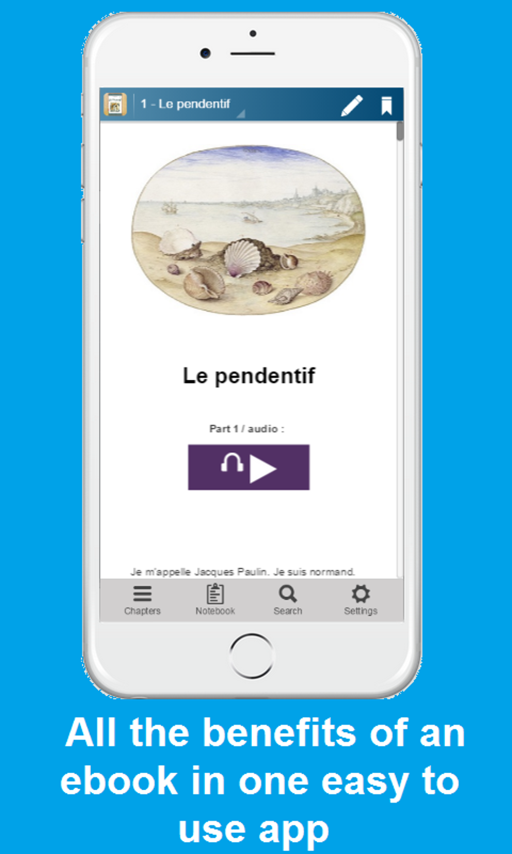 Easy French Stories, Le Pendentif, Sample APK para Android - Descargar