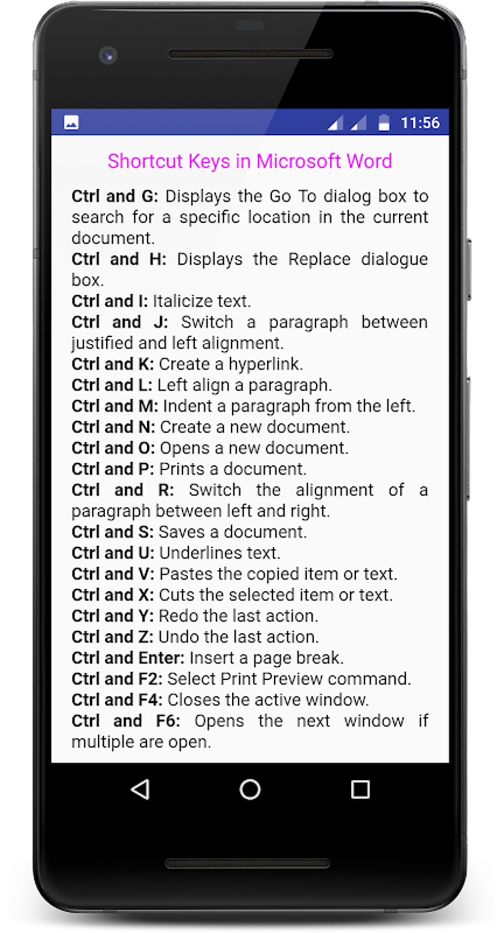 Computer Shortcut Keys APK para Android - Descargar