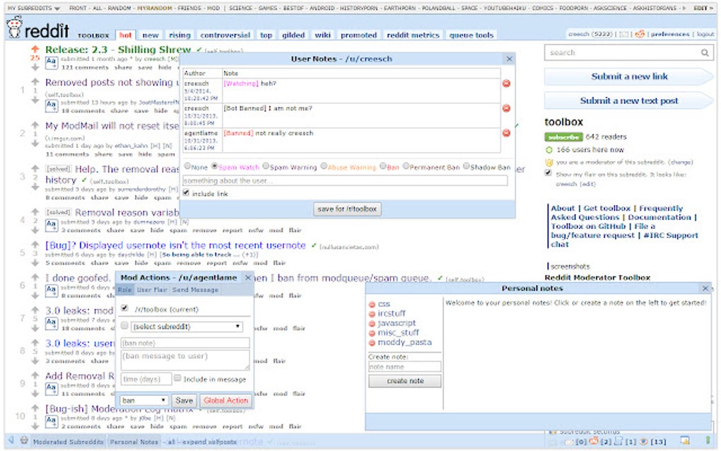 Moderator toolbox for reddit para Google Chrome - Extensión Descargar
