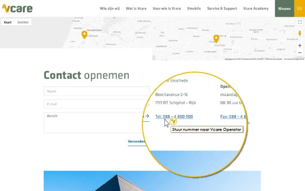 Vcare Click2dial para Google Chrome - Extensión Descargar
