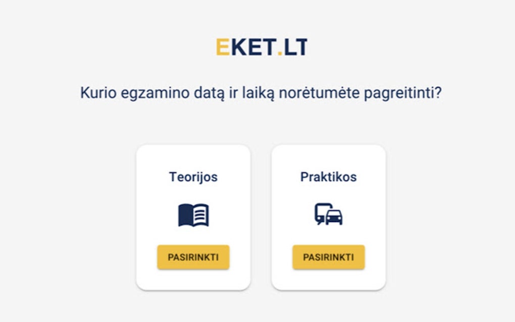 EKET.LT vairavimo egzaminų pagreitinimas for Google Chrome - Extension ...