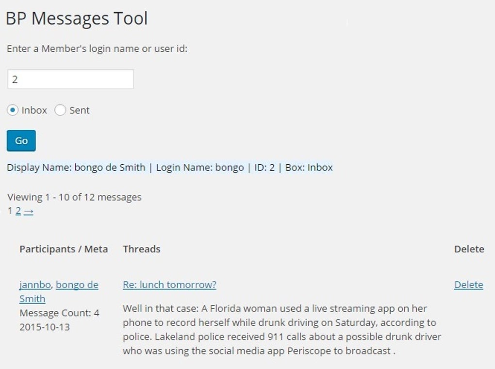 BP Messages Tool para WordPress - Descargar