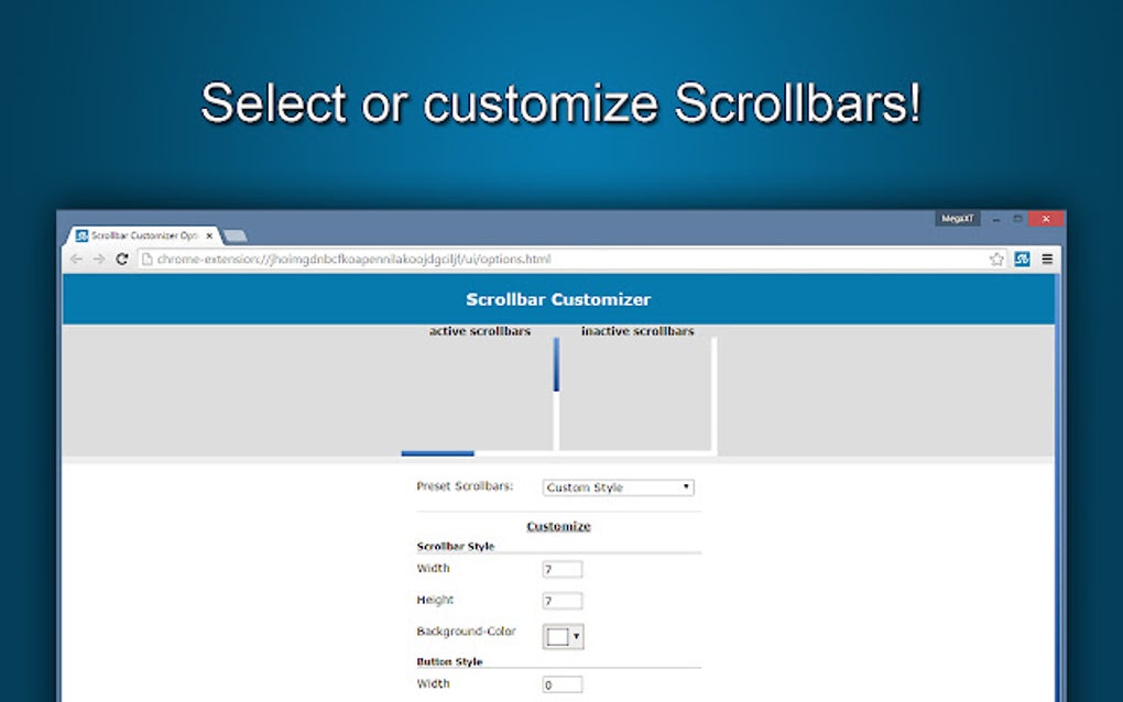 Scrollbar Customizer Google Chrome 용 - 확장 프로그램 다운로드