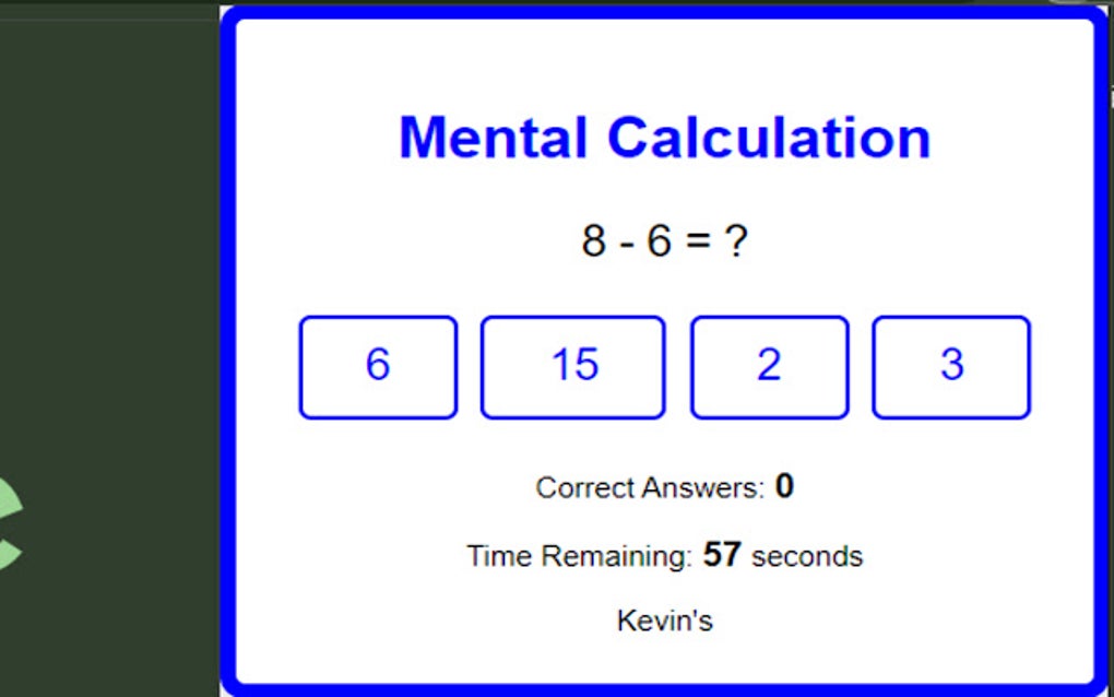 Mental Calculation for Google Chrome - Extension Download
