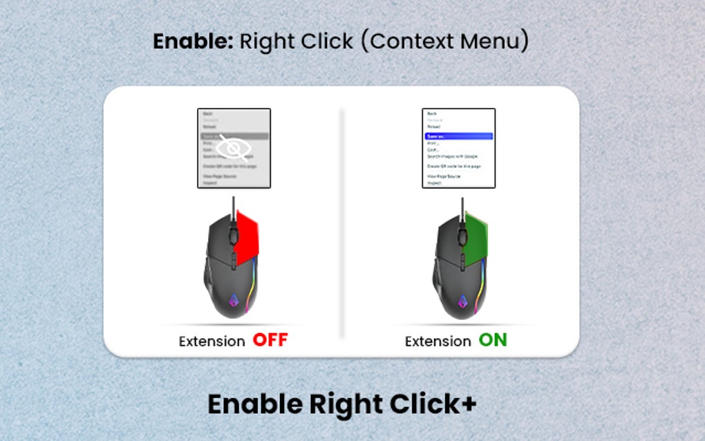 Enable Right Click + cho Google Chrome - Tiện ích mở rộng Tải về