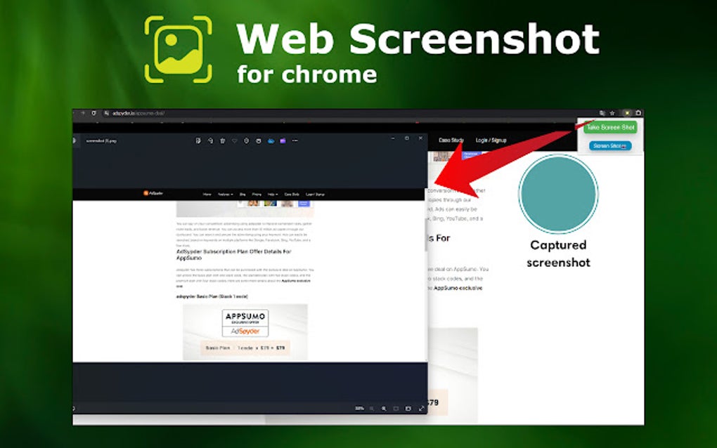 Web screenshot for chrome สำหรับ Google Chrome - ส่วนขยาย ดาวน์โหลด
