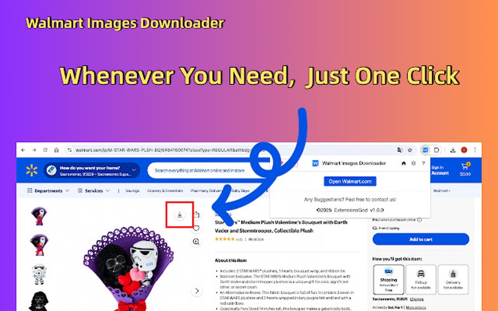 Walmart Images Downloader Plus para Google Chrome - Extensión Descargar