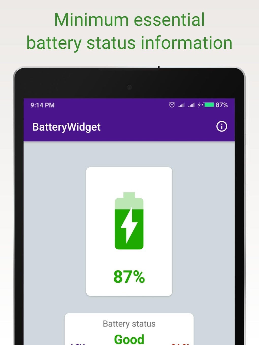 Simple Big Battery Widget for Android - Download