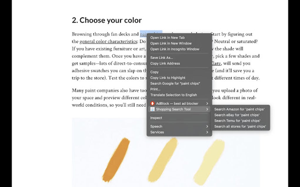 Shopping Search Tool para Google Chrome - Extensión Descargar