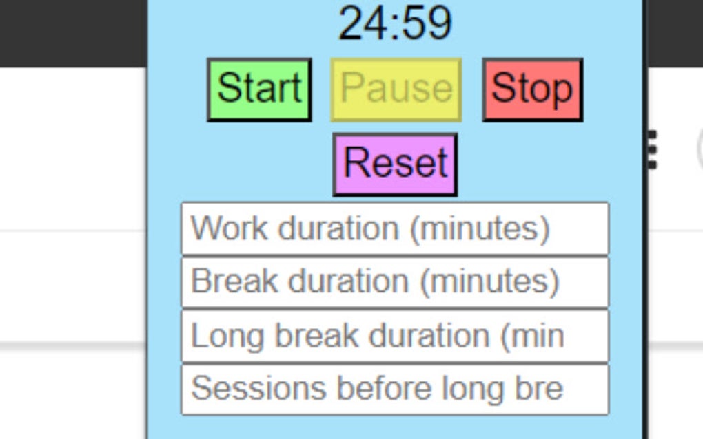 Pomodoro Timer para Google Chrome - Extensión Descargar Pomodoro Timer para Google Chrome - Extensión Descargar