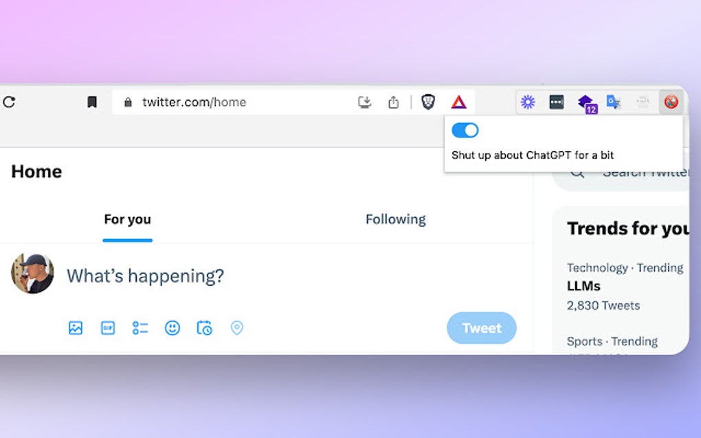 Shut up about ChatGPT Google Chrome 용 - 확장 프로그램 다운로드