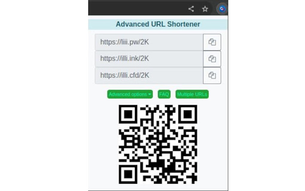 AdvUrShortener - Advanced URL Shortener Google Chrome 용 - 확장 프로그램 다운로드