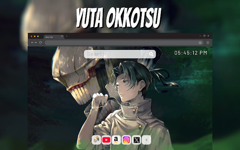 Yuta Okkotsu Jujutsu Kaisen Live Wallpaper Animation Google Chrome 용 - 확장 프로그램 다운로드
