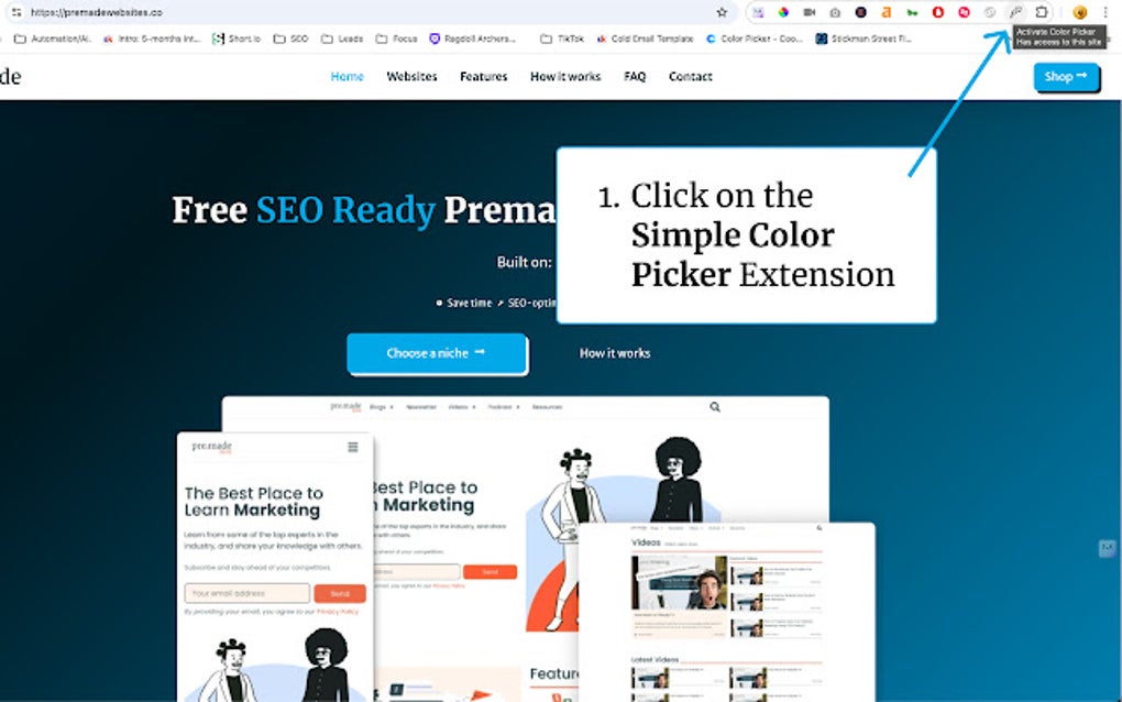 Simple Color Picker para Google Chrome - Extensión Descargar