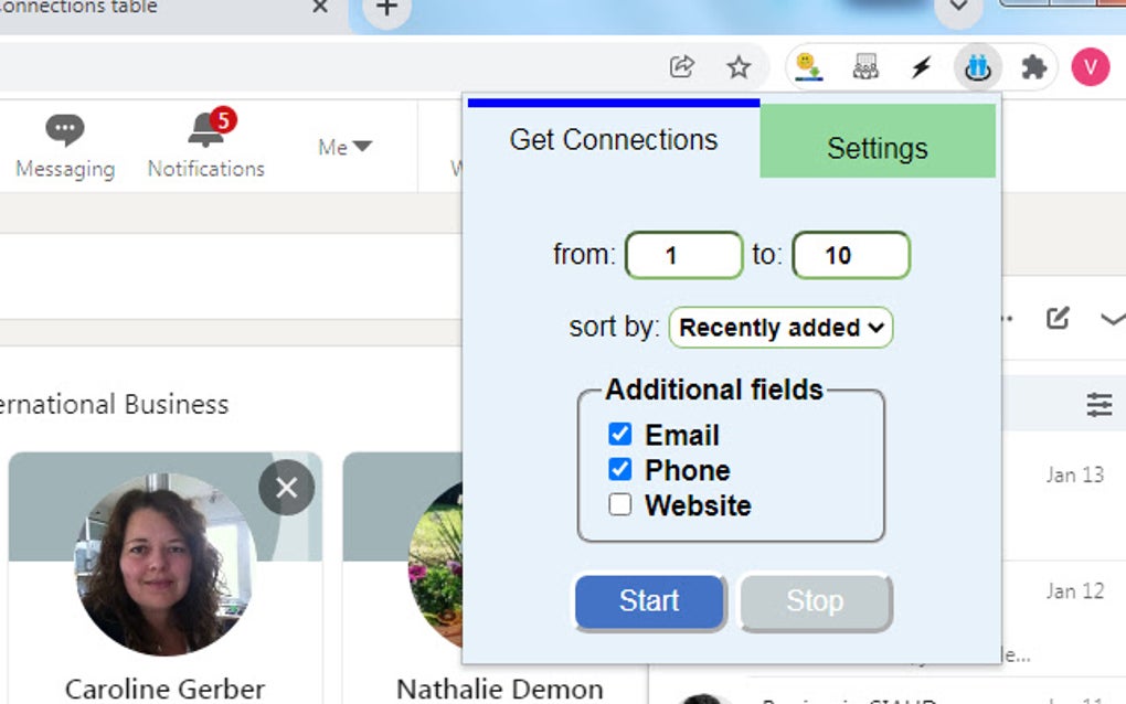 GetConnections for Google Chrome - Extension Download