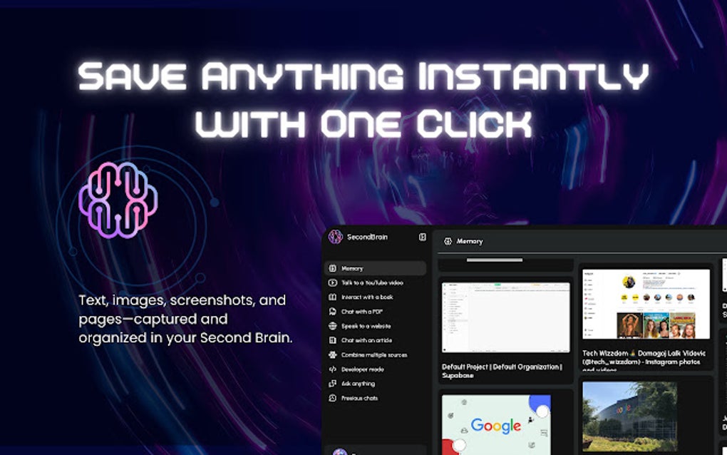 Second Brain Google Chrome 용 - 확장 프로그램 다운로드
