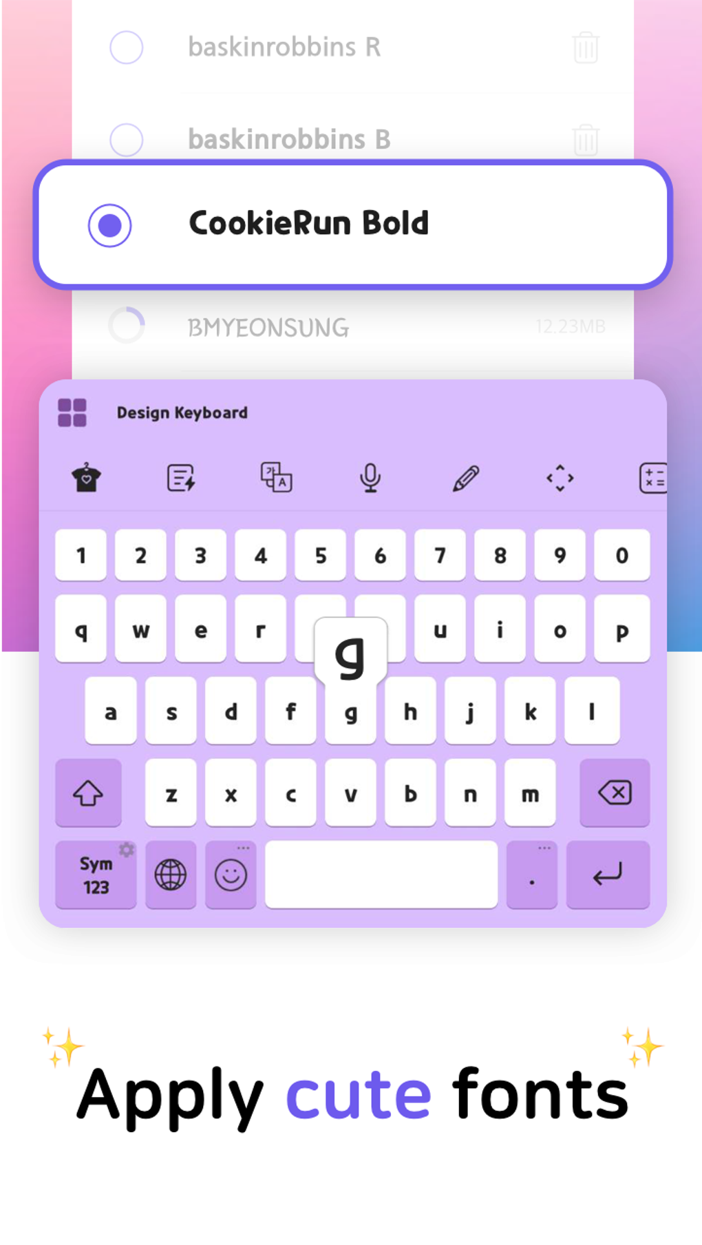 Design Keyboard - Fonts Emoji APK pour Android - Télécharger