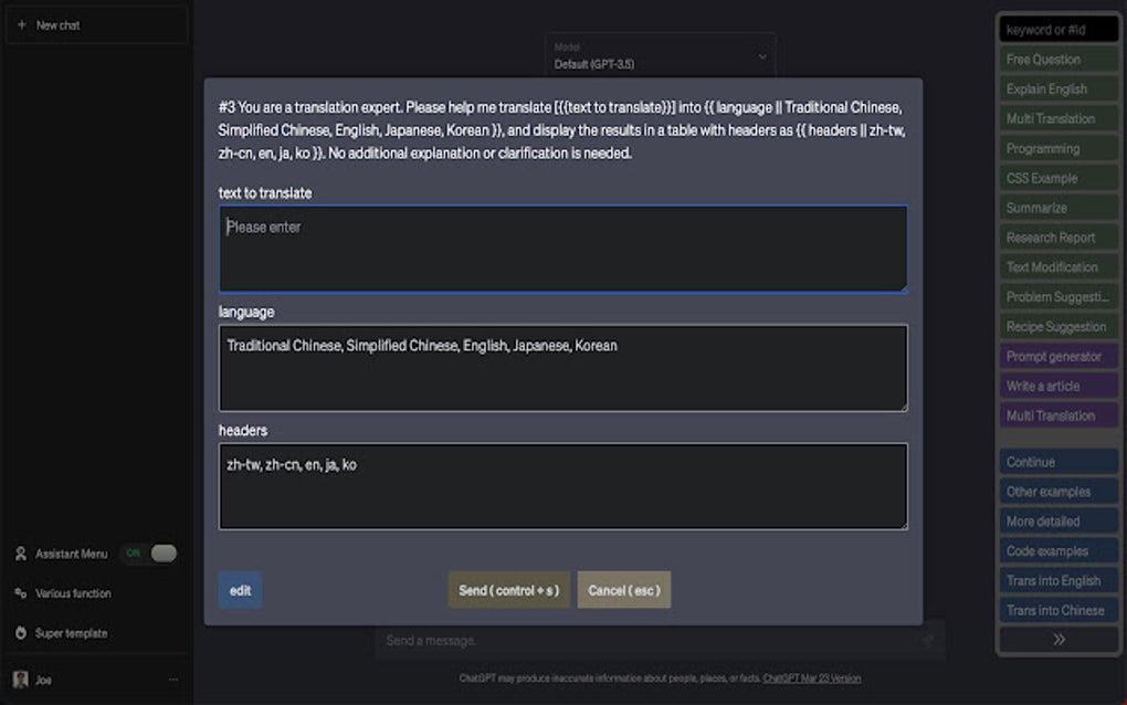 ChatGPT Prompt Assistant para Google Chrome - Extensão Download