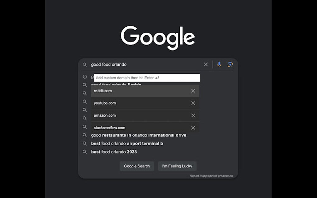 Site Search Appender for Google Chrome - Extension Download