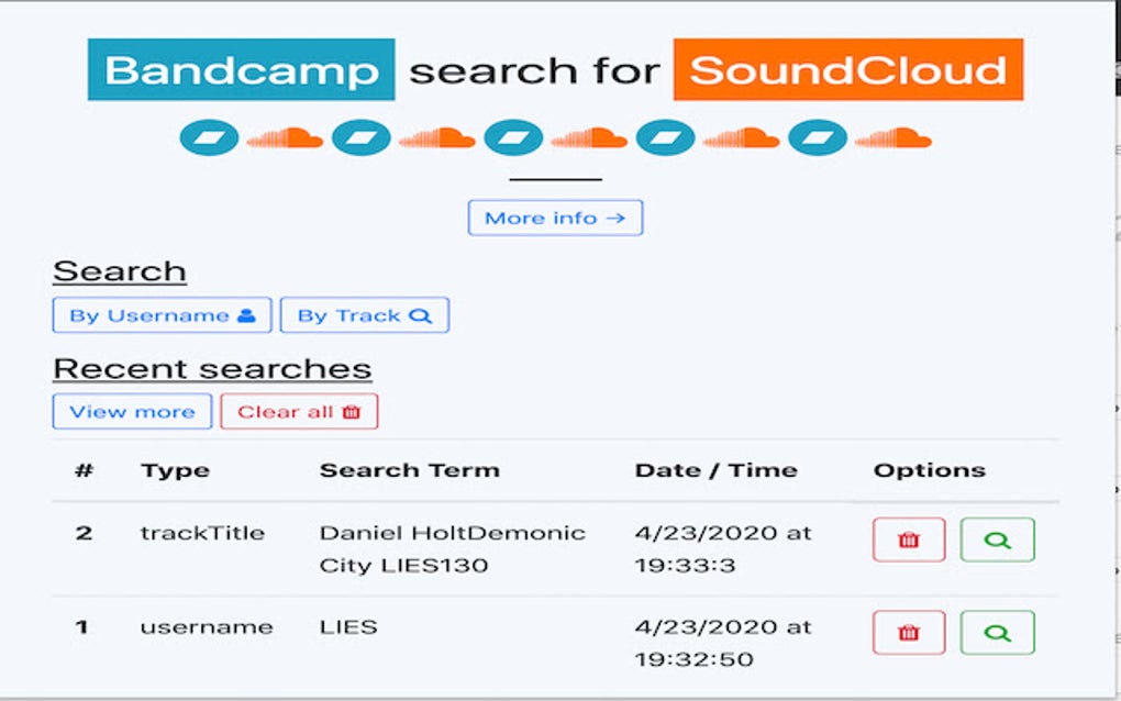 Bandcamp Search for SoundCloud for Google Chrome - Extension Download