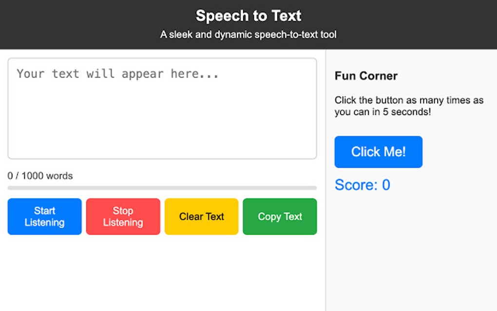 Speech to Text for Google Chrome - Extension Download