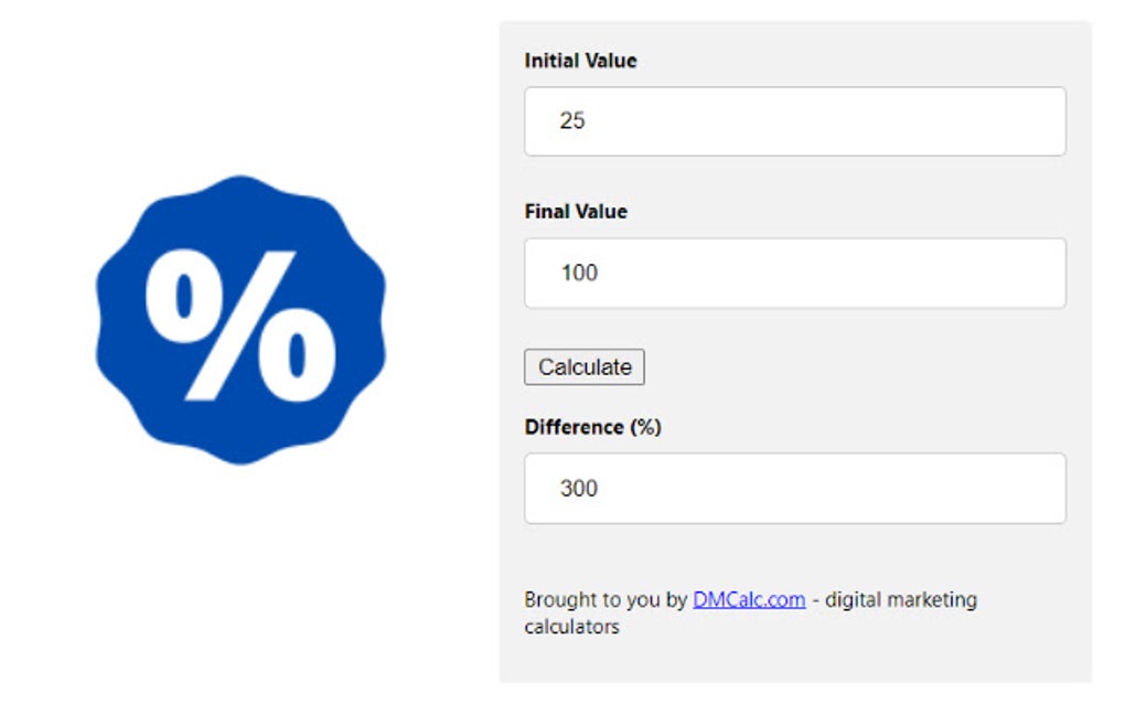 Percentage Change Calculator for Google Chrome - Extension Download