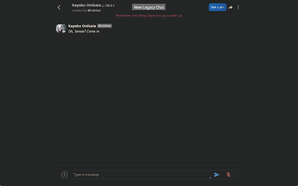 Character.AI legacy chats for Google Chrome - Extension Download