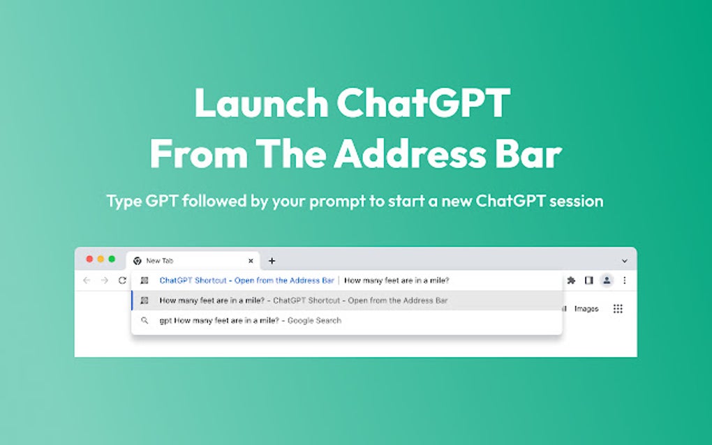 ChatGPT Shortcut - Open from the Address Bar สำหรับ Google Chrome - ส่วนขยาย ดาวน์โหลด