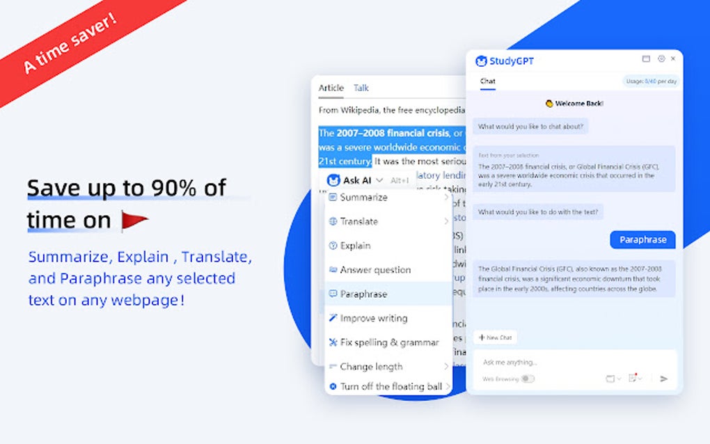 StudyGPT- Your study copilot powered by GPT-4 Google Chrome 용 - 확장 프로그램 ...