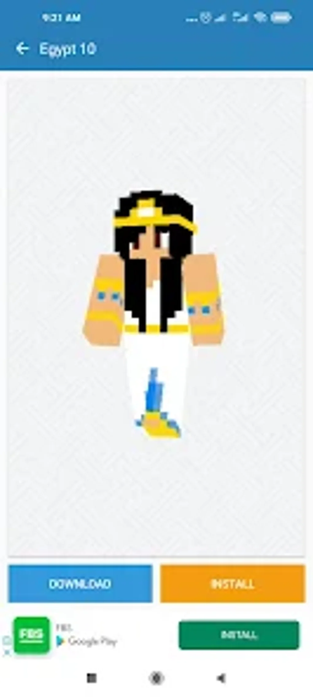 Akhenaten Neto Skin for MCPE for Android - Download