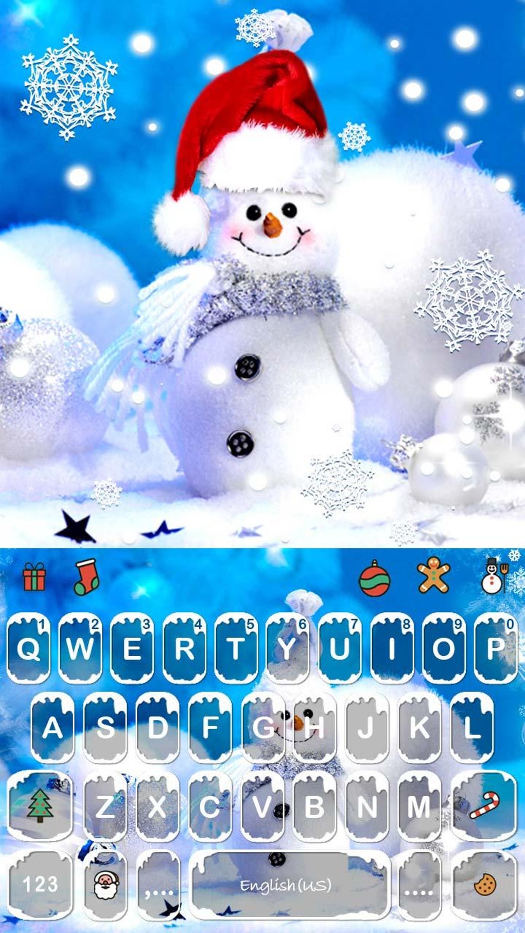 Blue Christmas Keyboard Theme for Android - Download