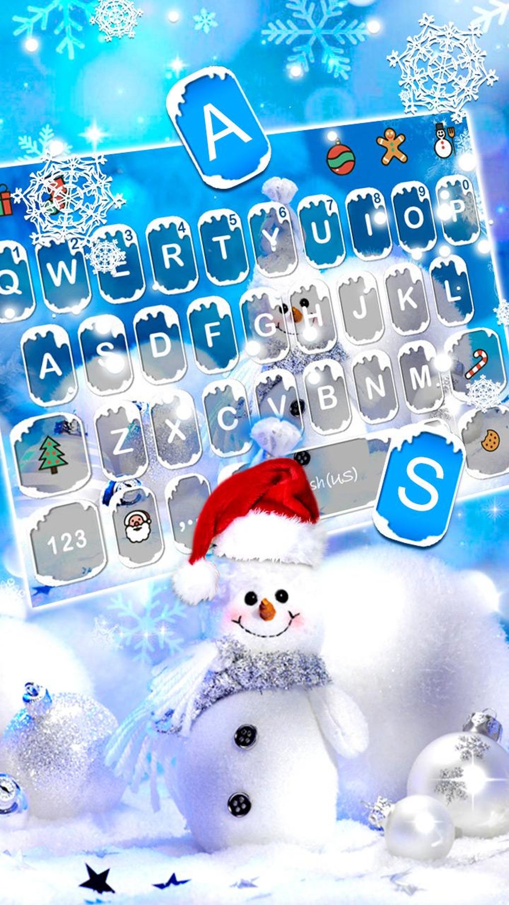 Blue Christmas Keyboard Theme for Android - Download