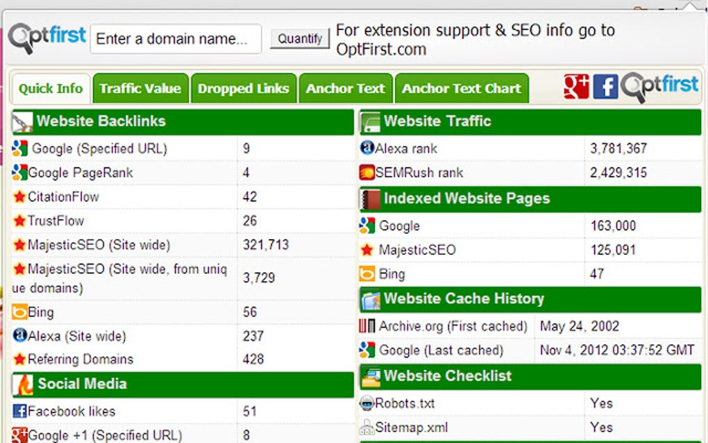 SEO Extension para Google Chrome - Extensión Descargar