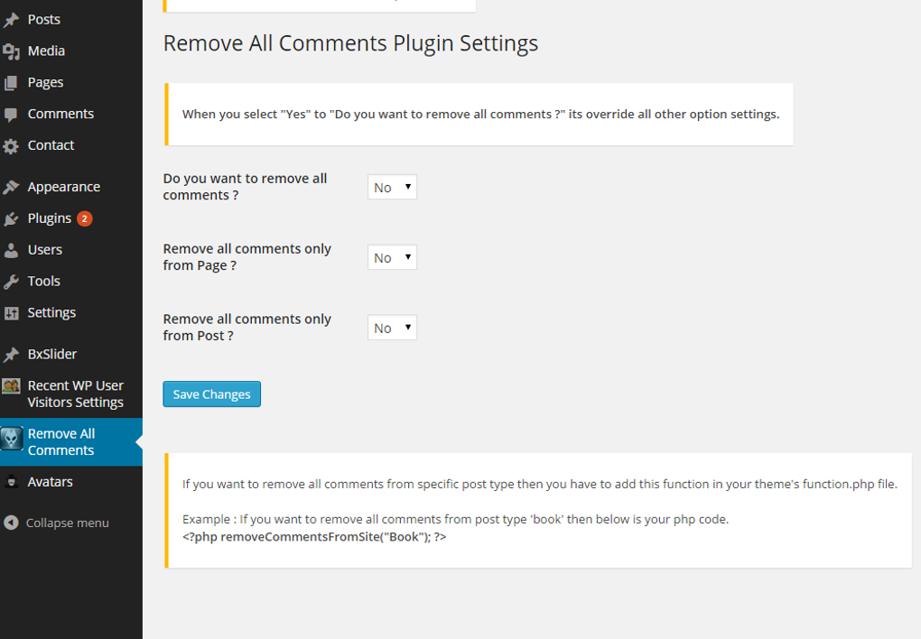 Remove All Comments for WordPress - Download